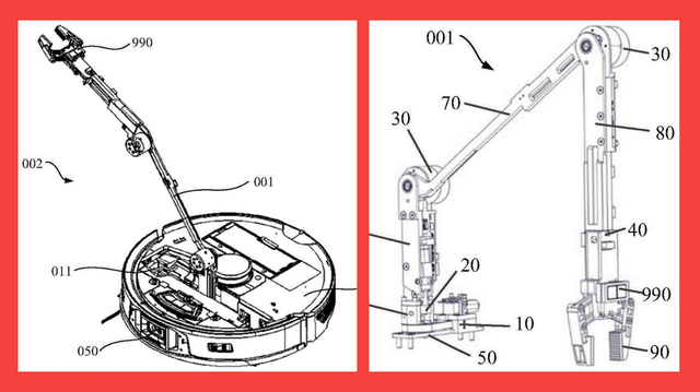 Roborock-Patent: Saugroboter mit Greifarm kann Hindernisse bewegen | t3n